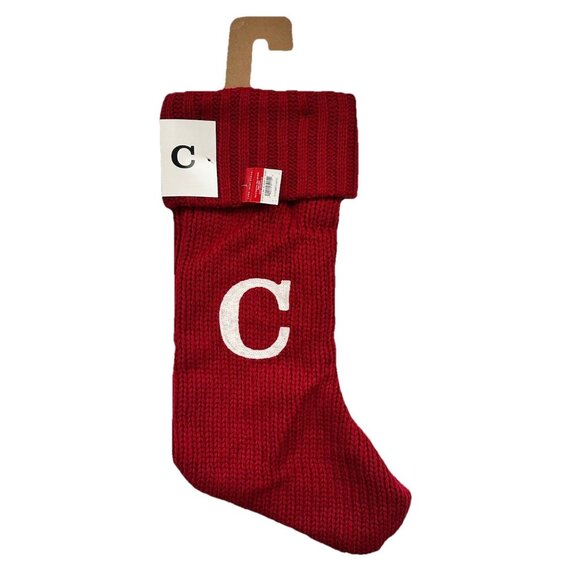 Wondershop(Target) | Accents | Monogram Letter C Redwhite Knit Xmas ...